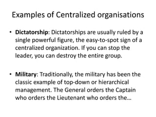 Centralization and Decentralization | PPTX