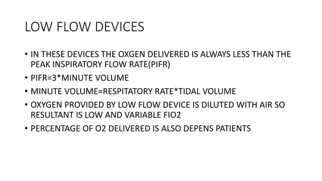 oxygen delivery system | PPTX