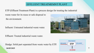 INDUSTRIAL EFFLUENT TESTING AND TREATMENT | PPTX