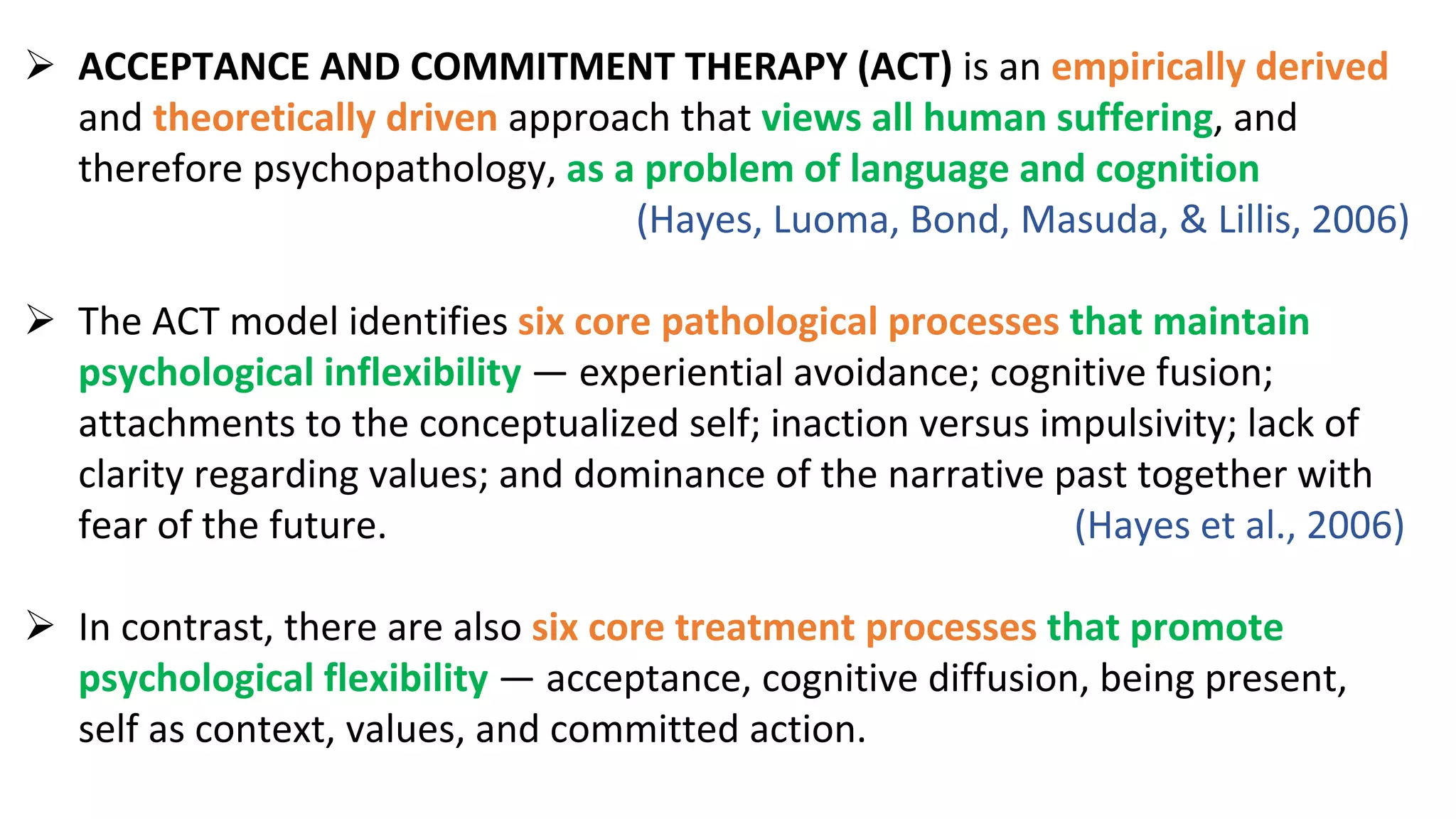 Applications of Acceptance and Commitment Therapy - Tejas Shah ...
