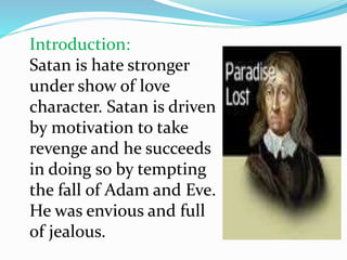 Character of Satan in Paradise Lost | PPTX
