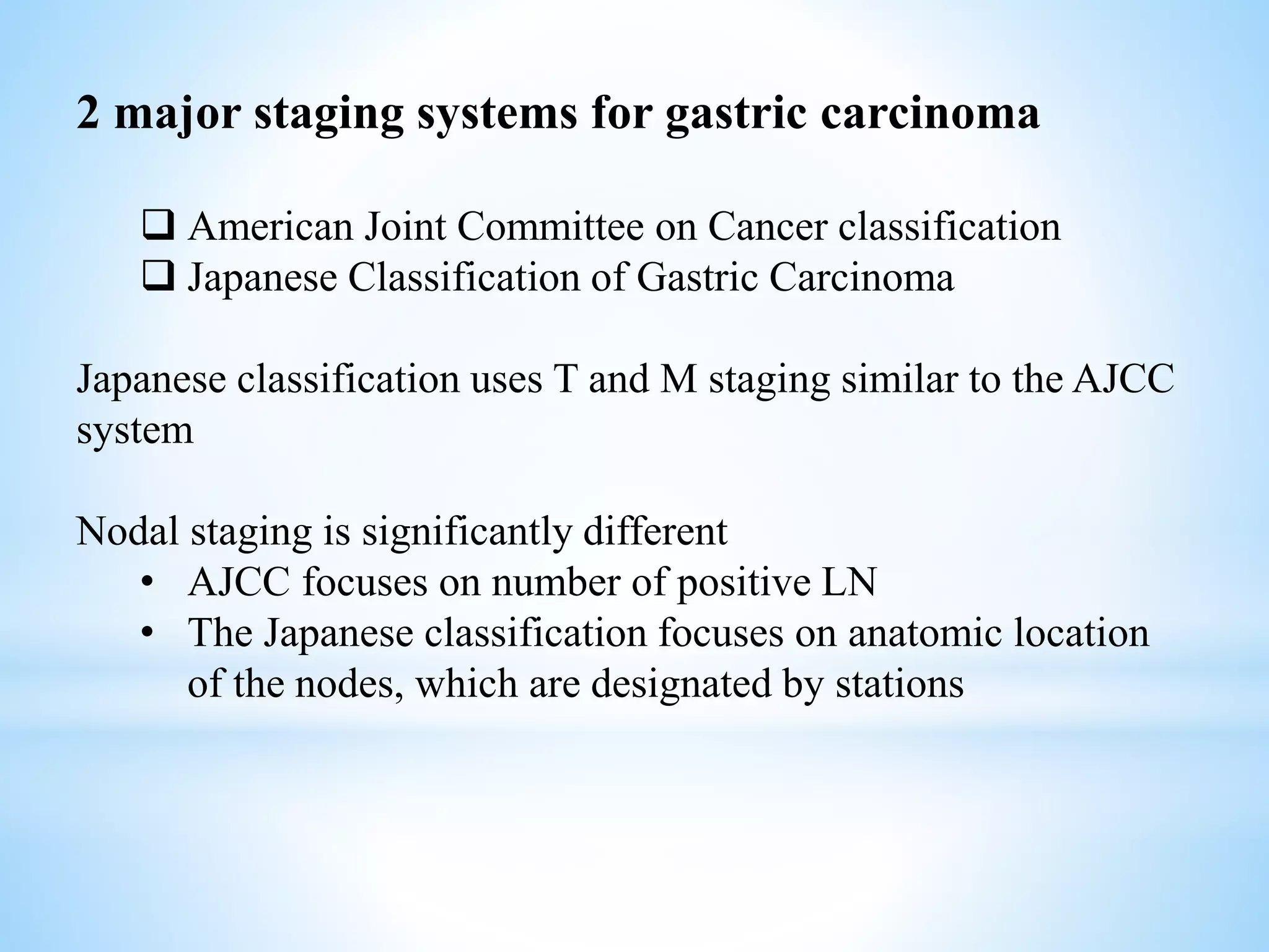 Gastric Cancer / Carcinoma management | PPTX