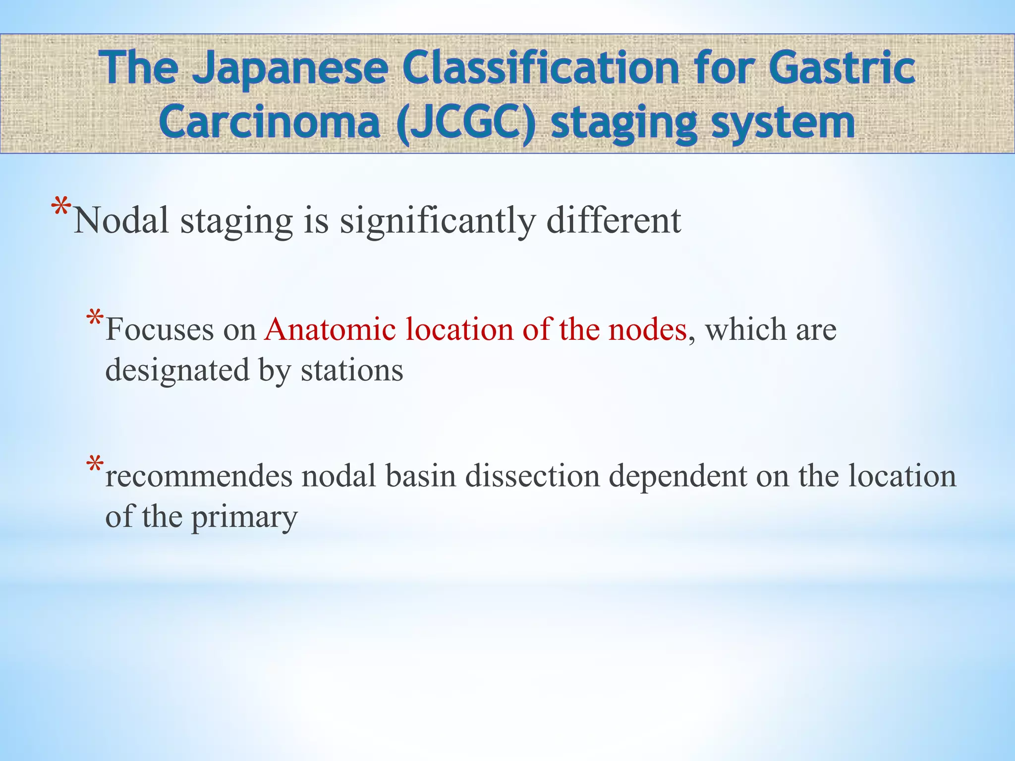 Gastric Cancer / Carcinoma management | PPTX