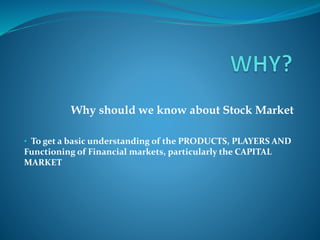 Basics of stock market power point presentation | PPTX