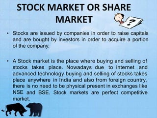 Basics of stock market power point presentation | PPTX