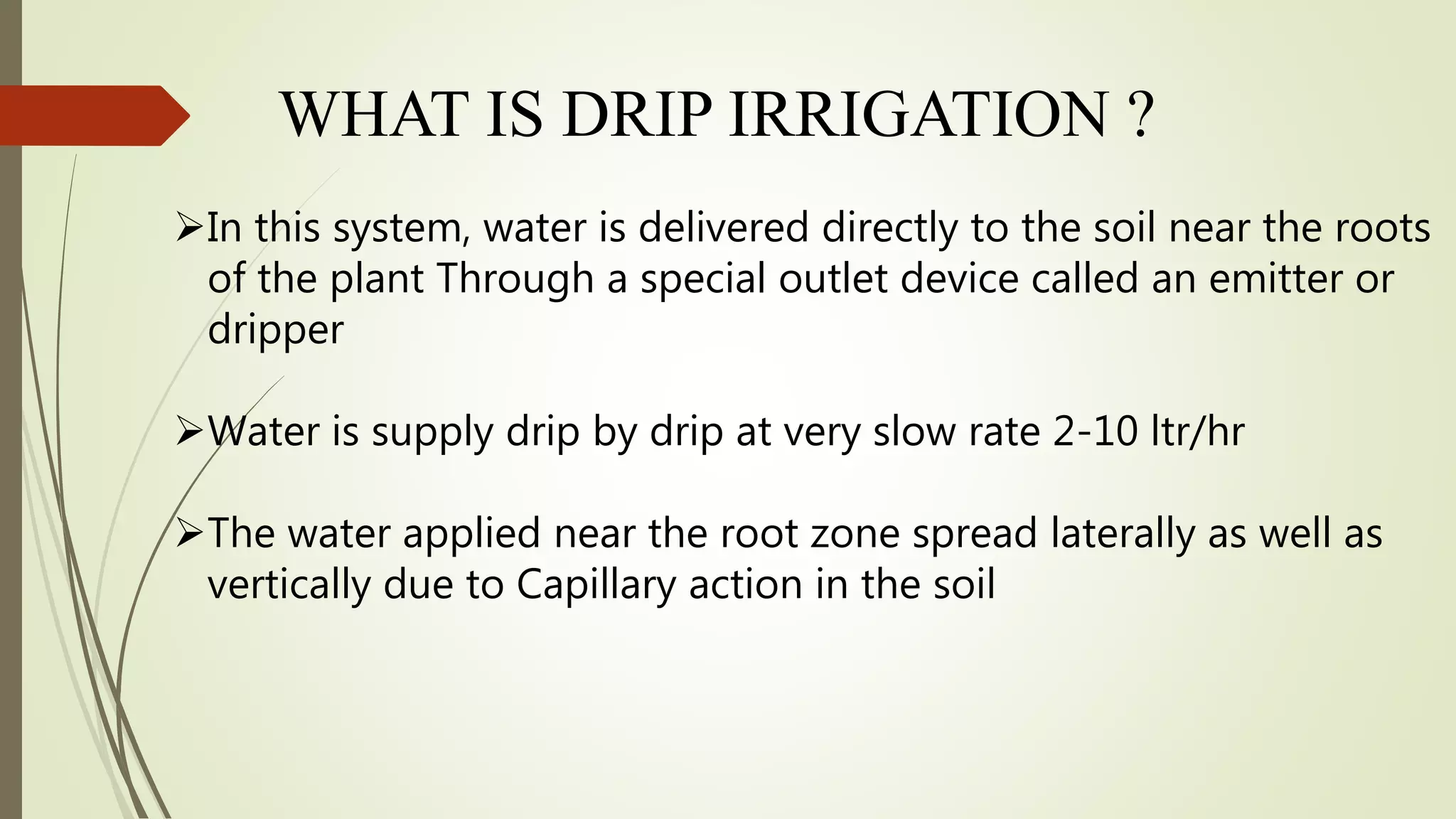 ppt on drip irrigation | PPTX