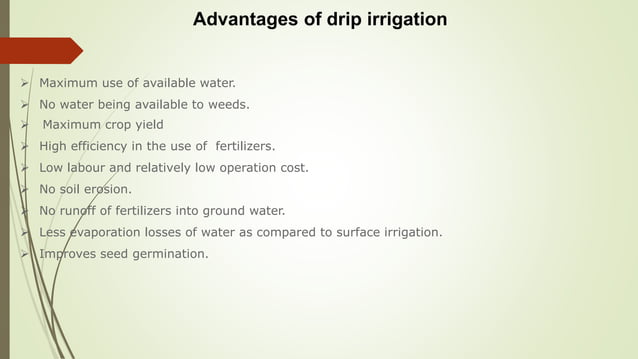 ppt on drip irrigation | PPTX