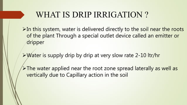 ppt on drip irrigation | PPTX