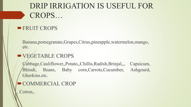 ppt on drip irrigation | PPTX