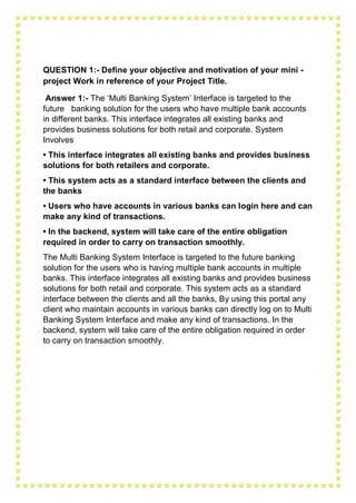 Multi Banking System | PDF