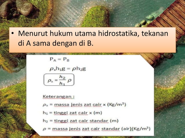 Tekanan hidrostatis dan hukum utama hidrostatika | PPTX