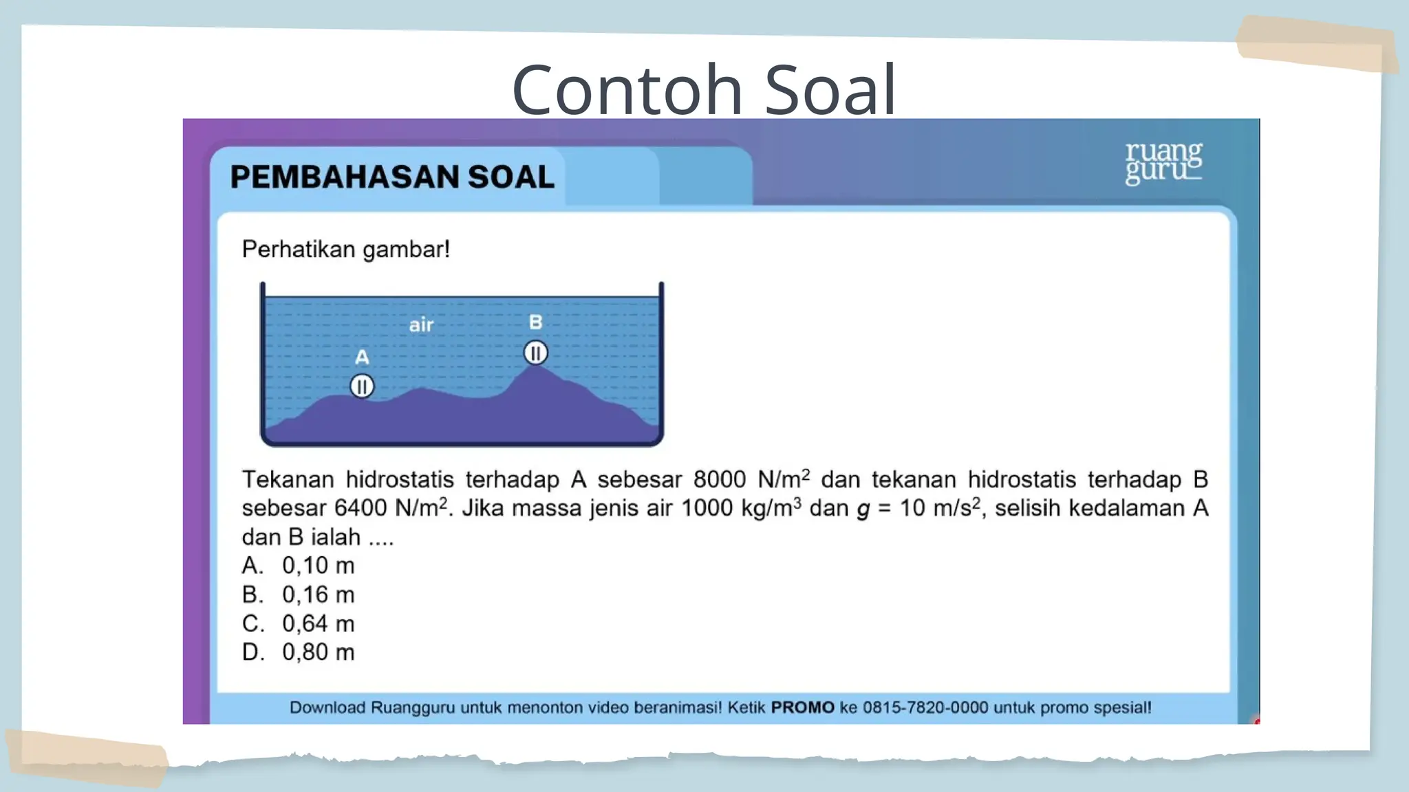 Bab 3.2 Tekanan Pada Zat Cair IPA Kelas 9 Kurikulum Merdeka SMP Ibrahimy 1 Sukorejo | PPTX