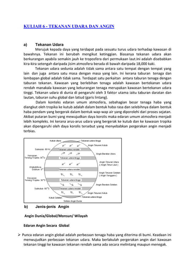 Tekanan udara dan sistem angin | PDF