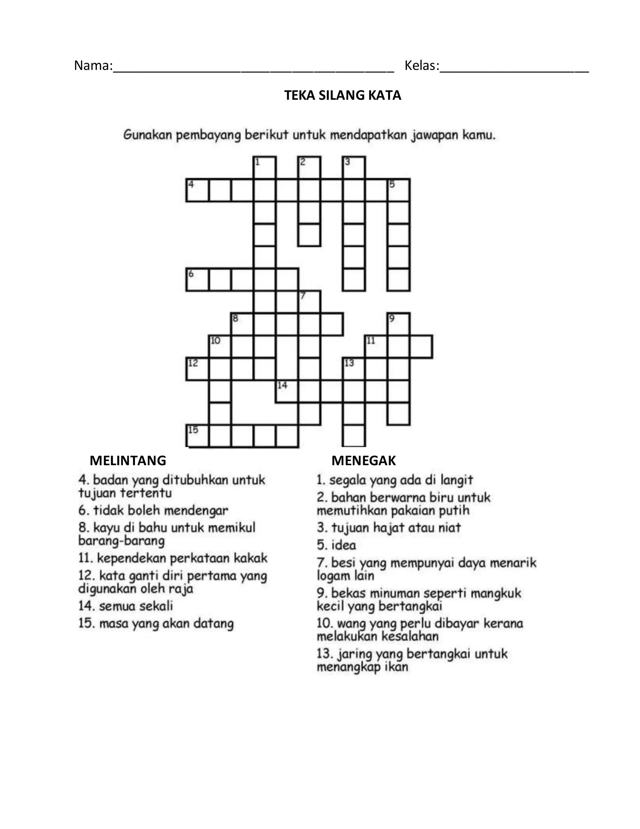 Teka silang kata | DOCX