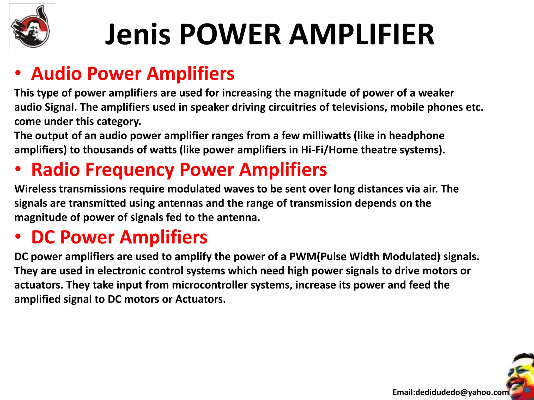 Teknik audio power amplifier | PPT