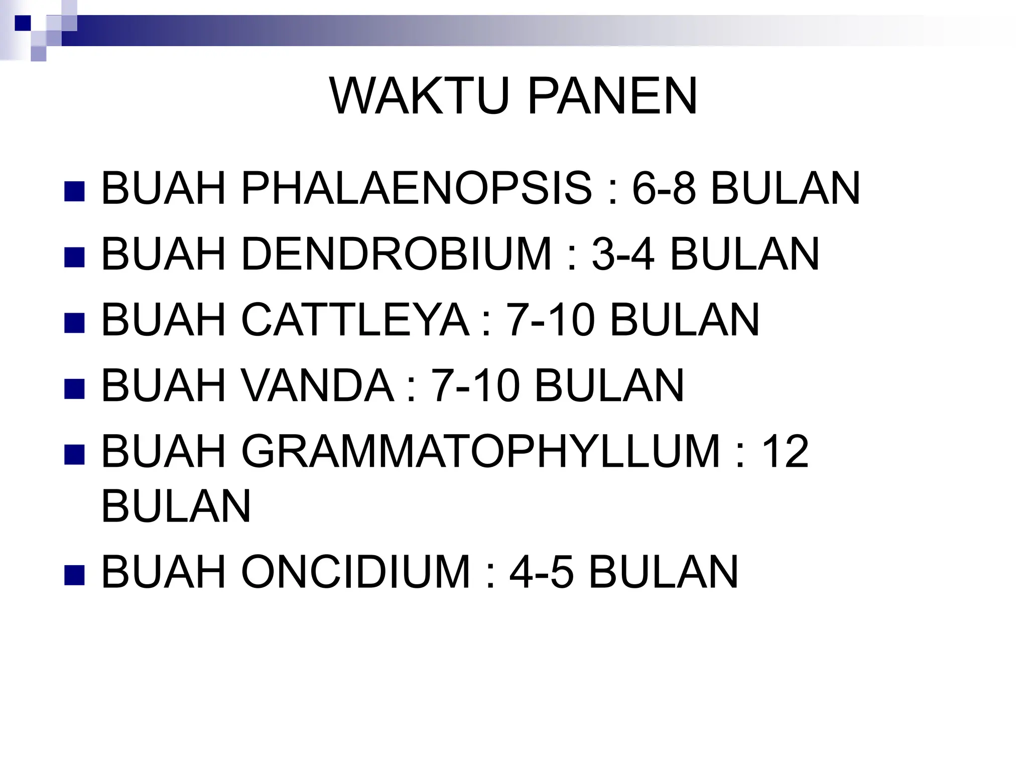 teknologi benih anggrek, jenis media anggrek | PPT