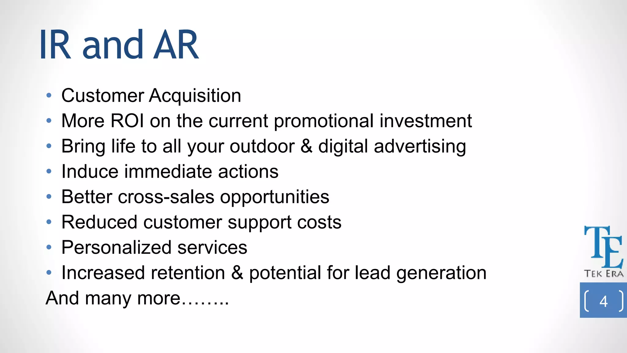 Tek Era - Image Recognition & Augmented Reality | PPT