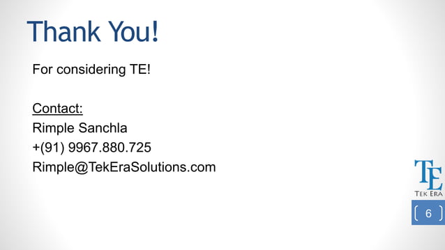 Tek Era - Image Recognition & Augmented Reality | PPT