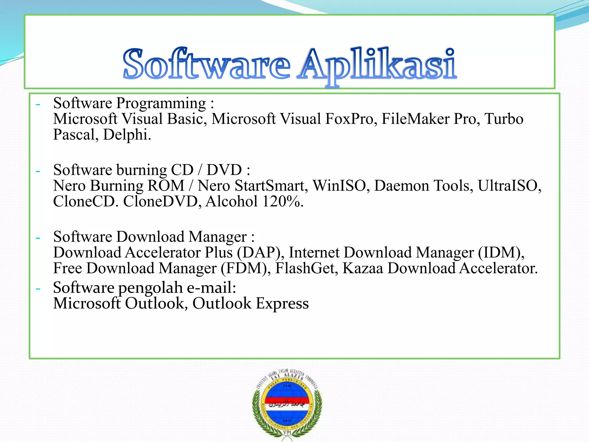 PENGERTIAN SOFTWARE DAN JENISNYA.. | PPTX | Operating Systems ...