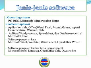 PENGERTIAN SOFTWARE DAN JENISNYA.. | PPTX | Operating Systems ...