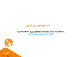 Tekijanoikeudet ja netiketti | PDF