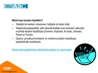 Tekijanoikeudet ja netiketti | PDF