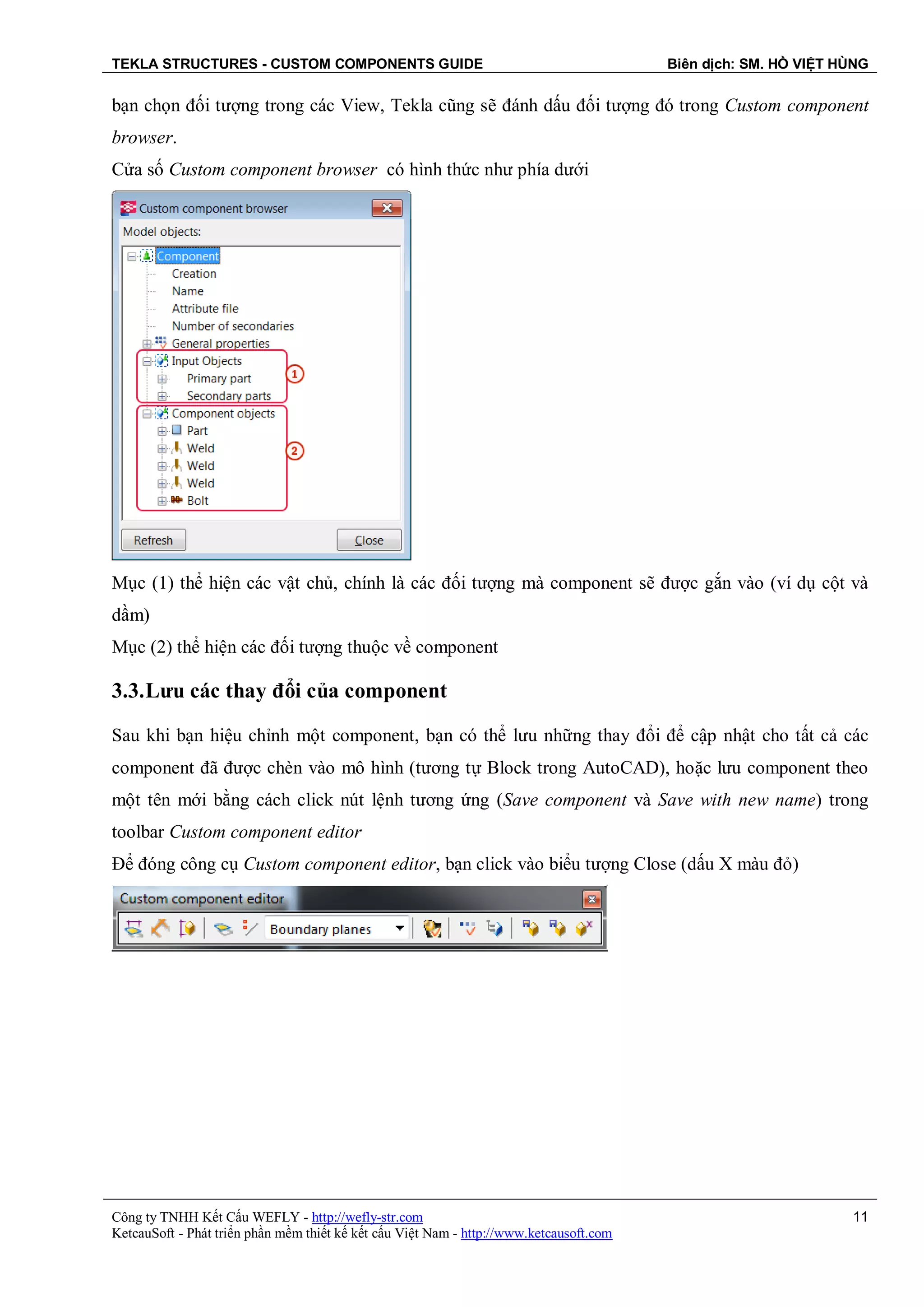 Tekla - Custom Components | PDF