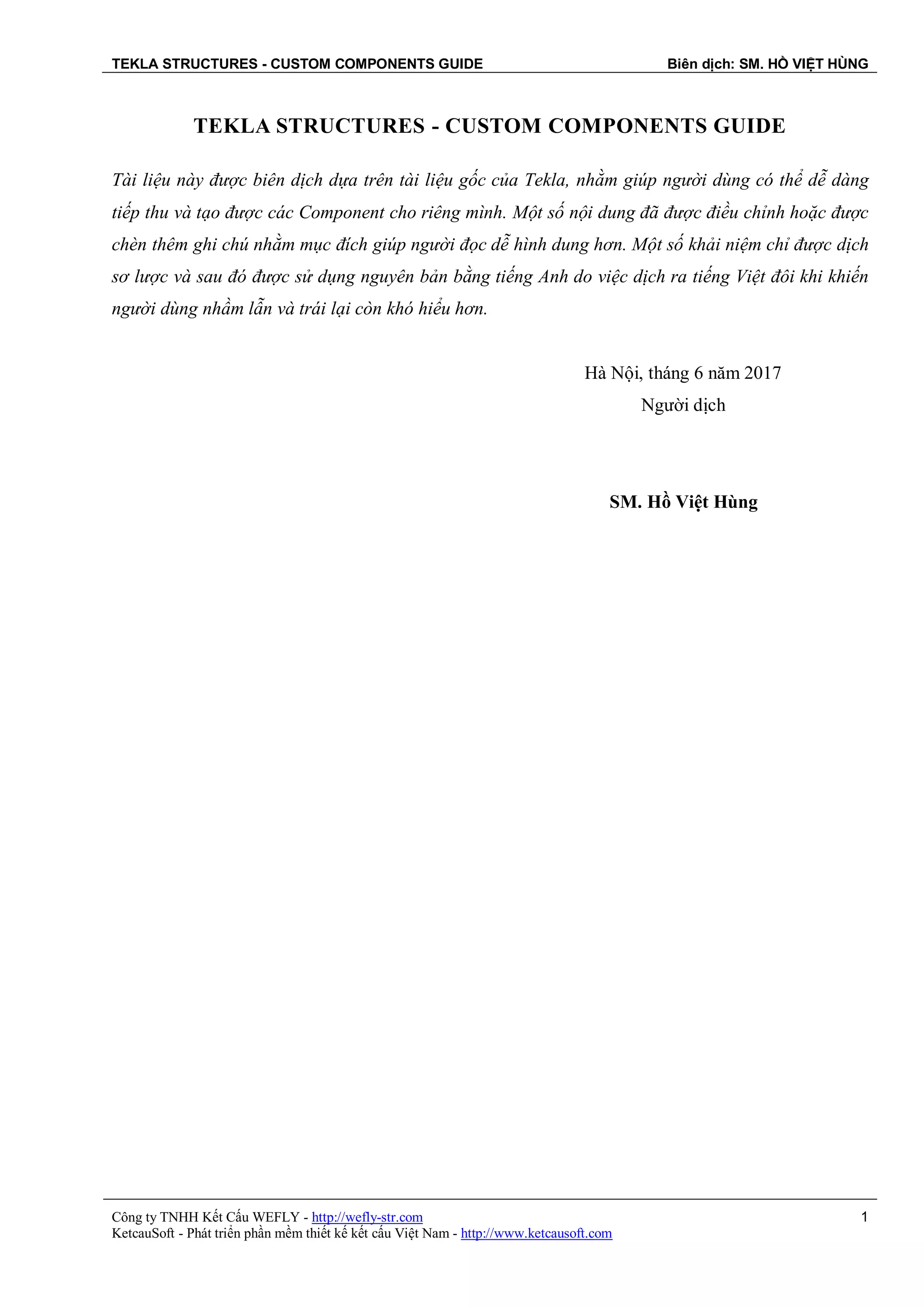 Tekla - Custom Components | PDF