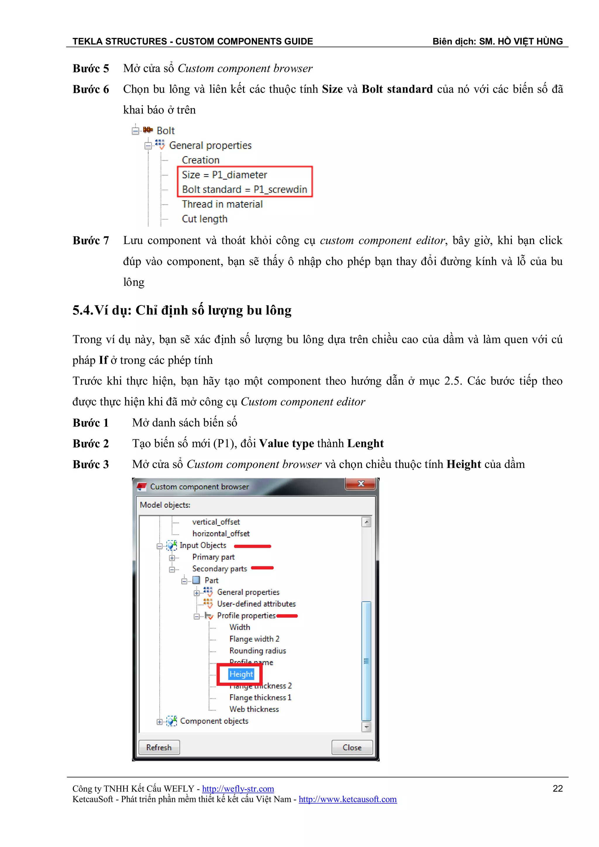 Tekla - Custom Components | PDF
