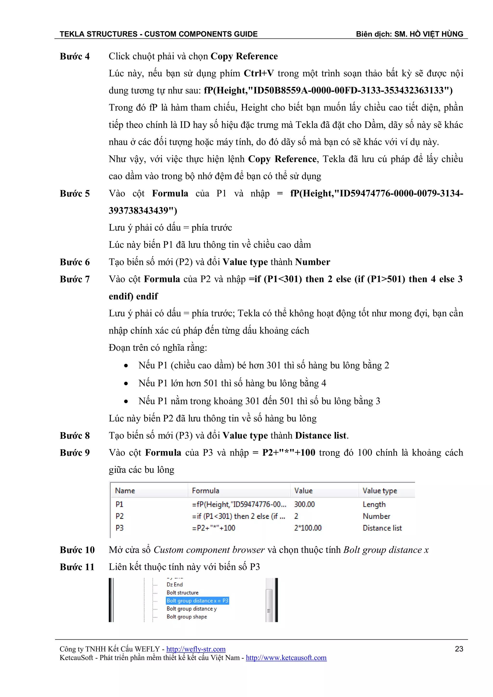 Tekla - Custom Components | PDF
