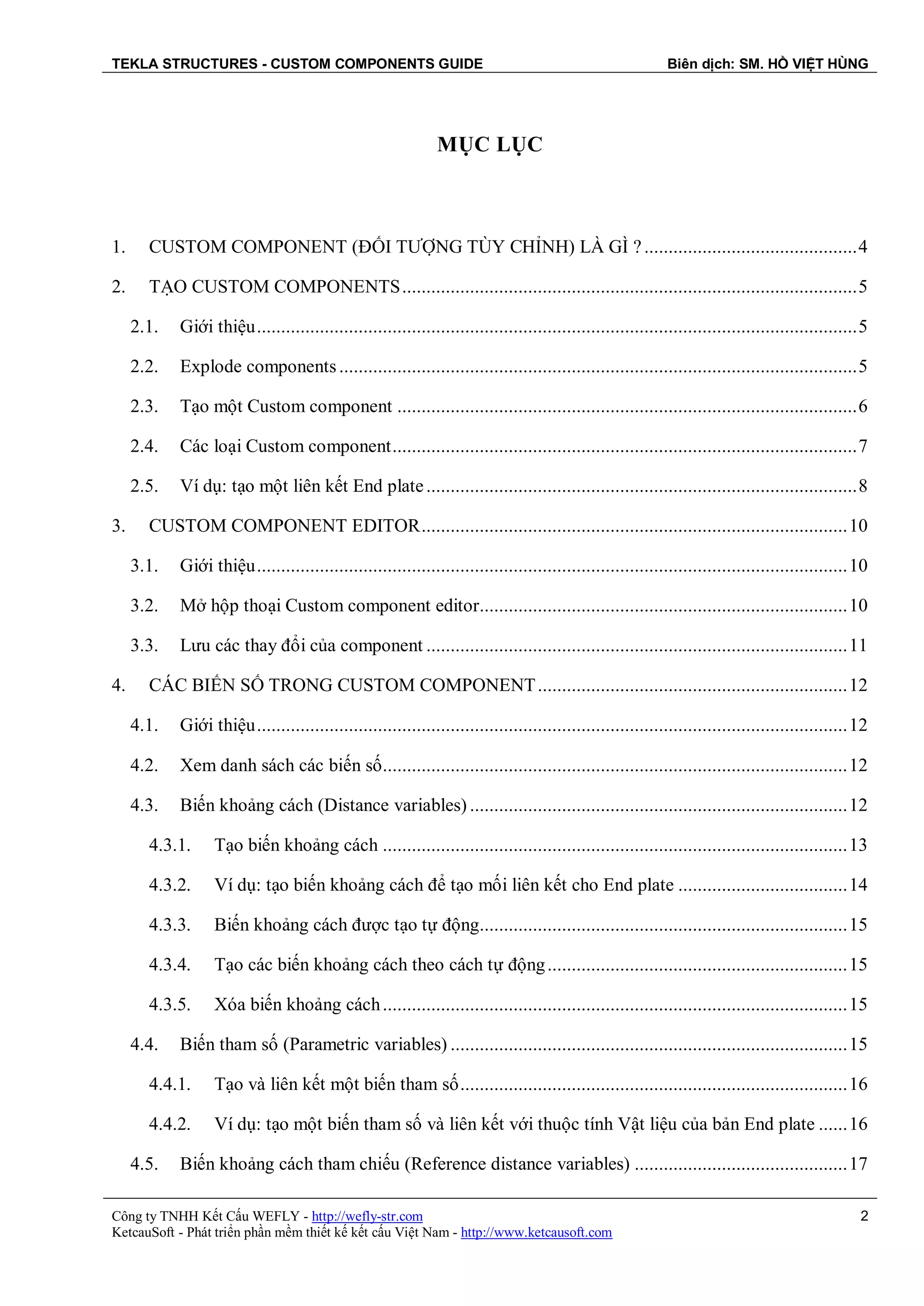 Tekla - Custom Components | PDF