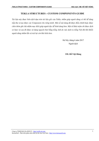 Tekla - Custom Components | PDF