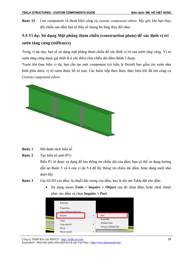 Tekla - Custom Components | PDF