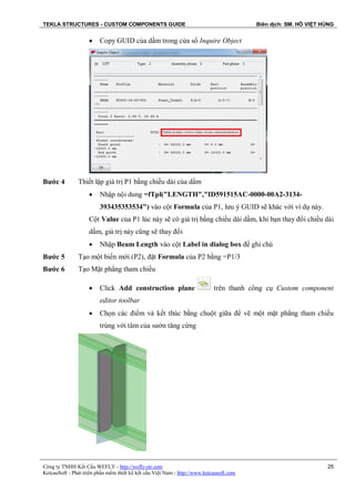 Tekla - Custom Components | PDF
