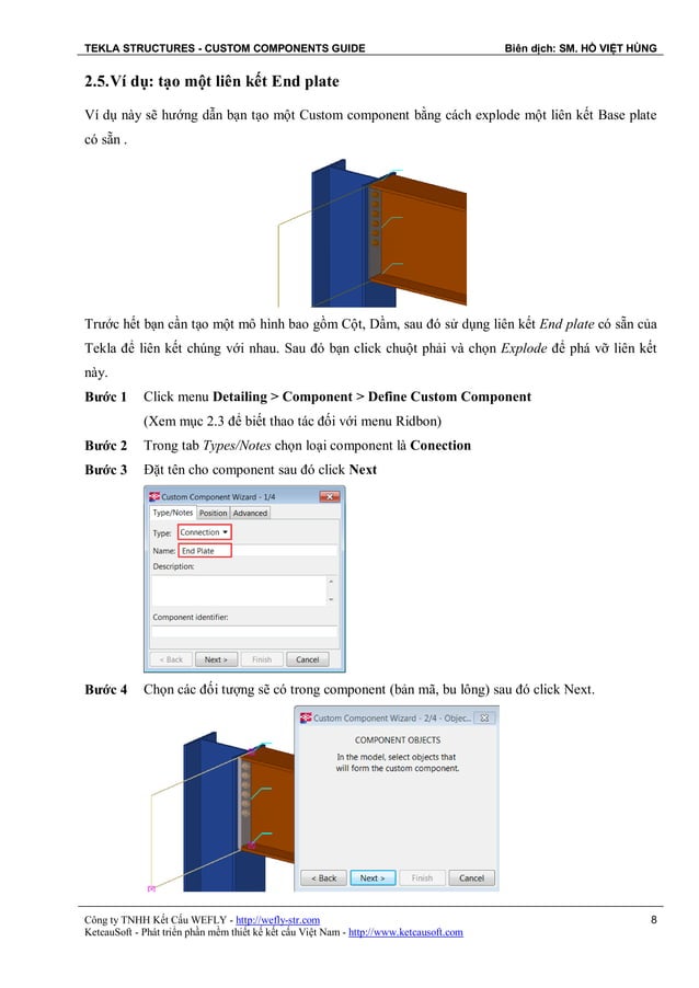 Tekla - Custom Components | PDF