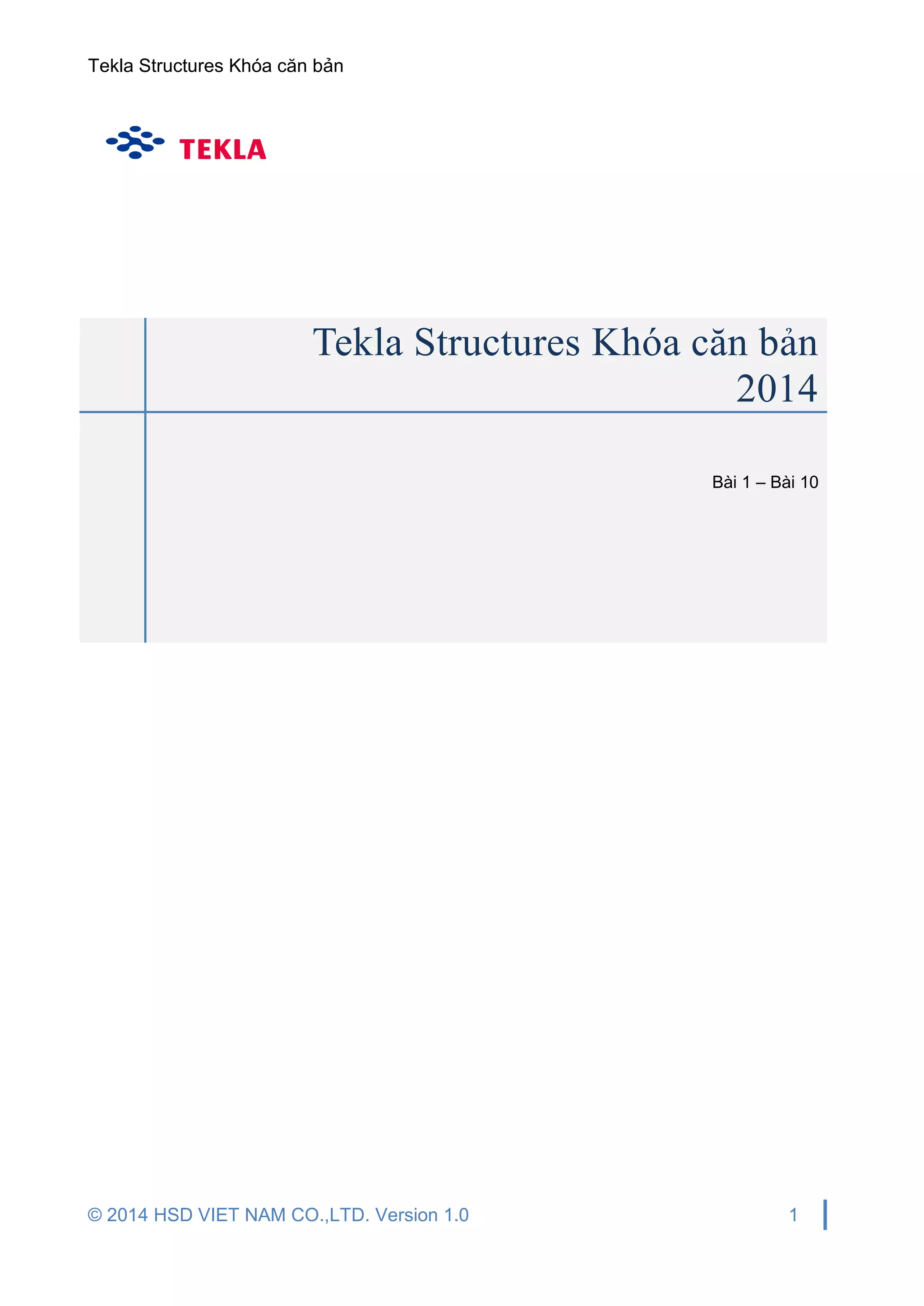 Tài liệu tự học Tekla Structure | PDF