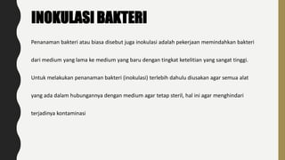 Tekni Inokulasi Mikroba Dan Media Pertumbuhan Mikroba kelompok 6 (1B) | PDF