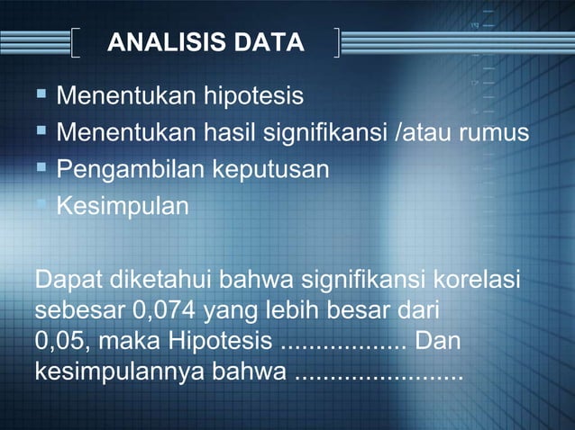 Teknik analisis korelasi regresi | PPT