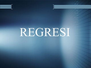 Teknik analisis korelasi regresi | PPTX