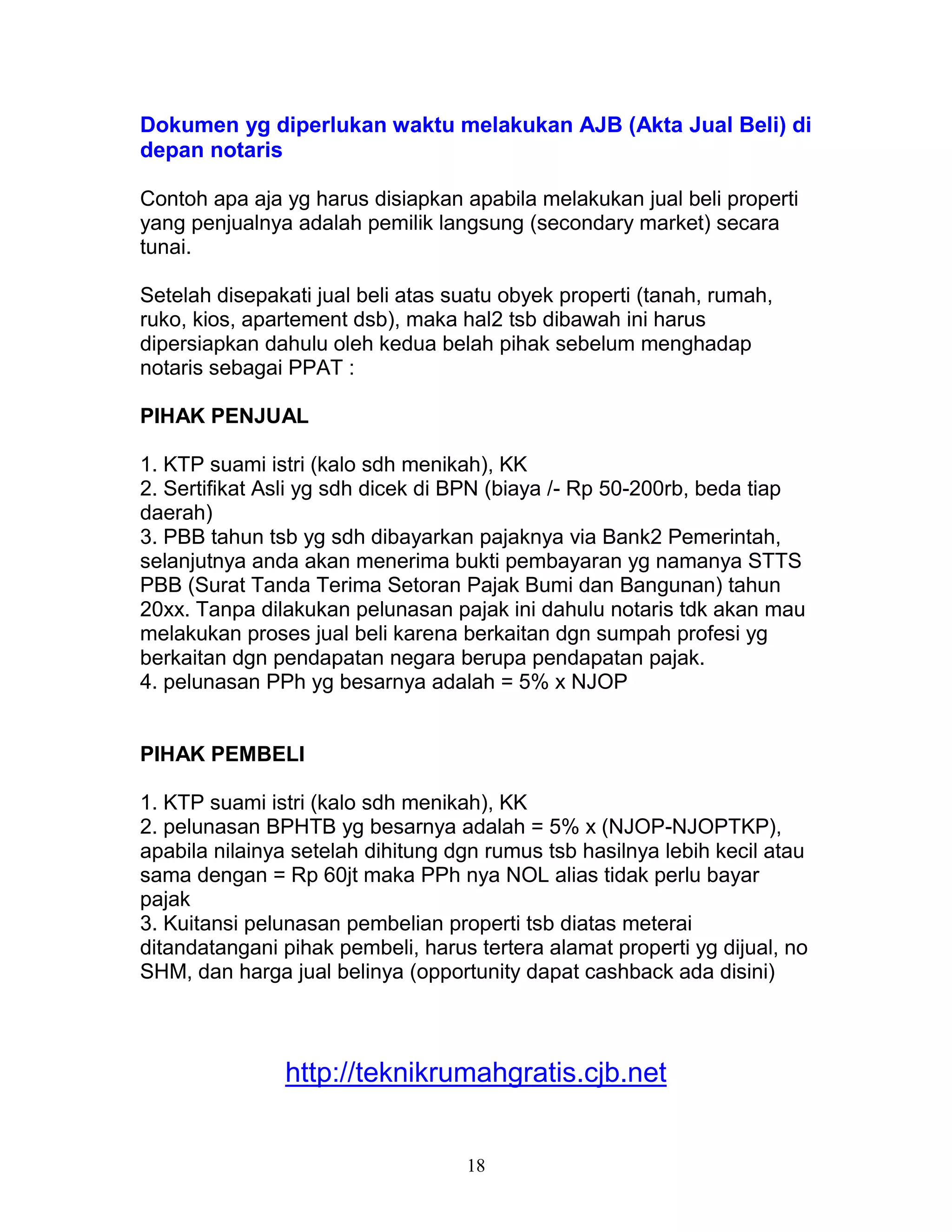 Teknik dasar-investasi-properti | PDF