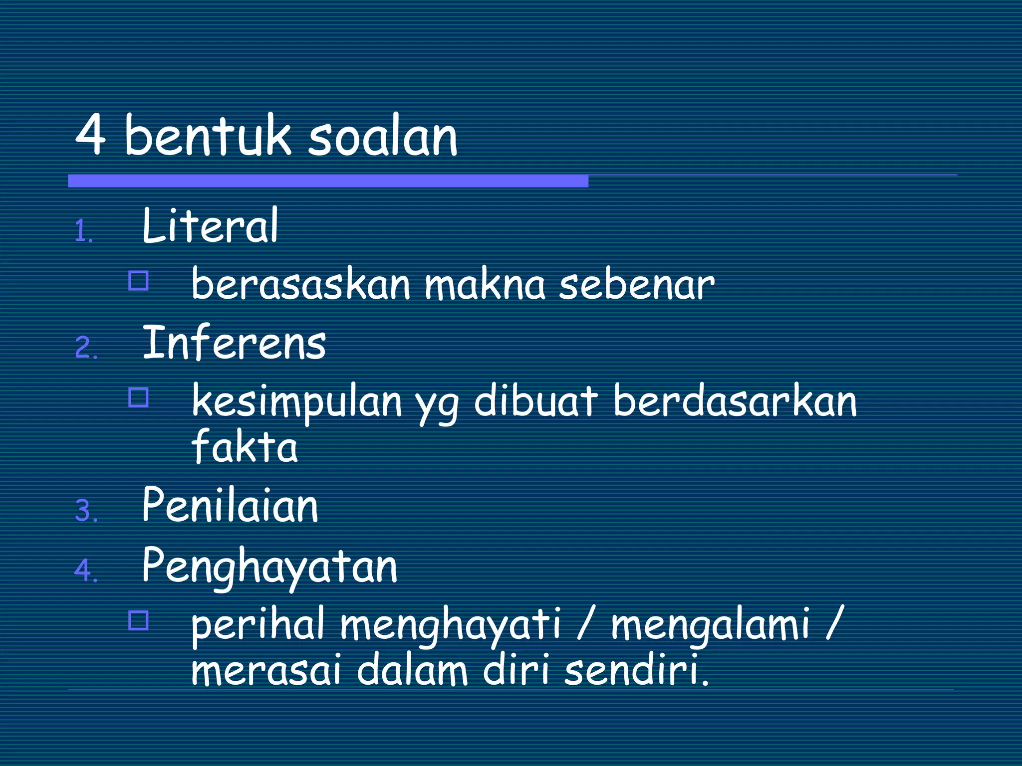 Teknik Menjawab Soalan Pemahaman | PPT