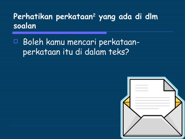 Teknik Menjawab Soalan Pemahaman | PPT