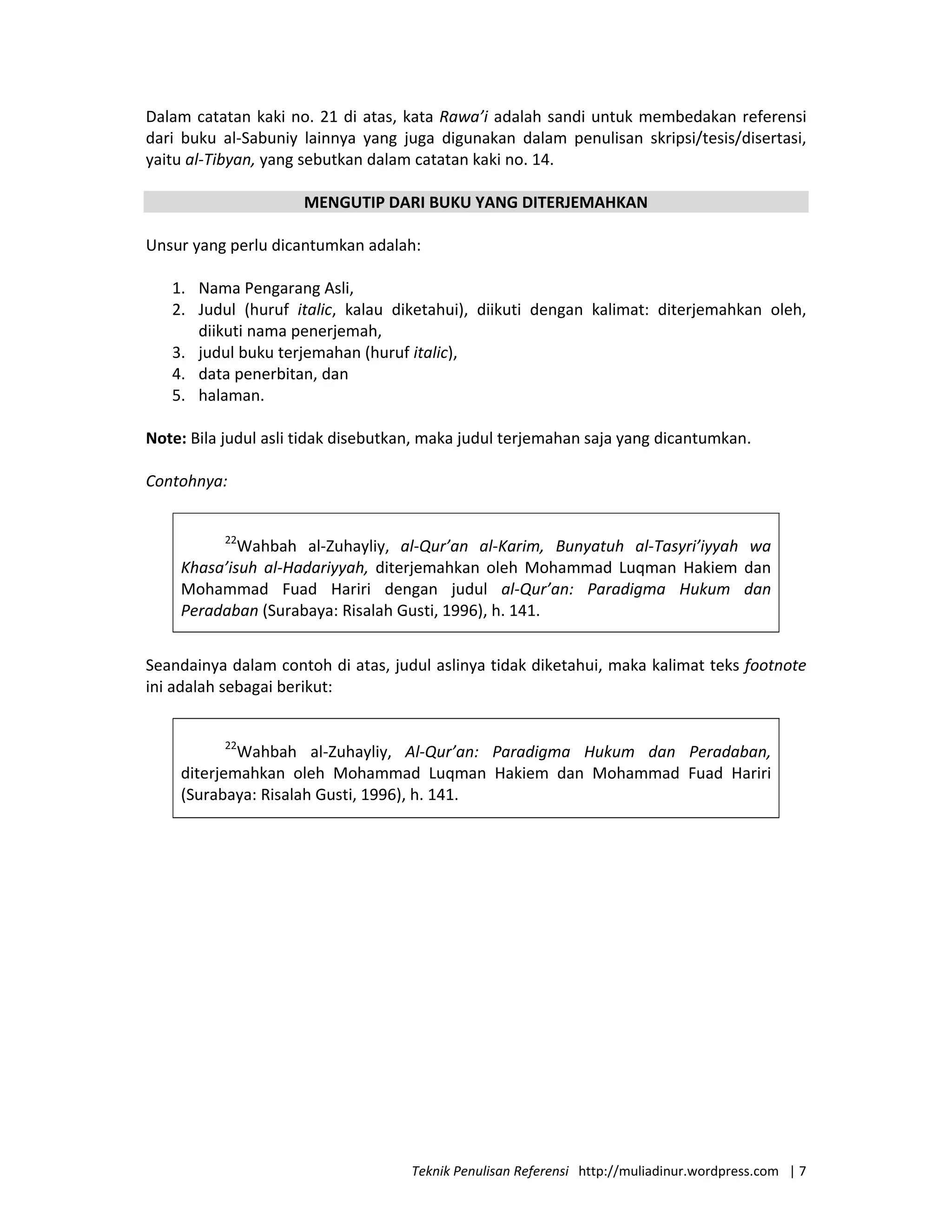 Teknik penulisan-referensi | PDF