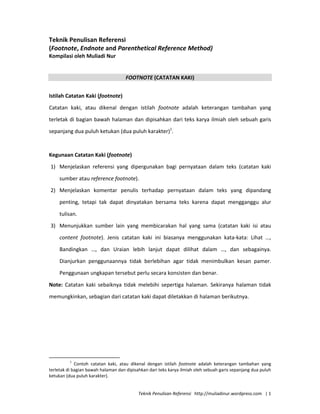 Teknik penulisan-referensi | PDF