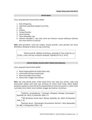 Teknik penulisan-referensi | PDF