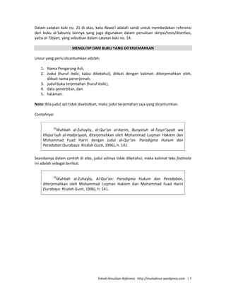 Teknik penulisan-referensi | PDF