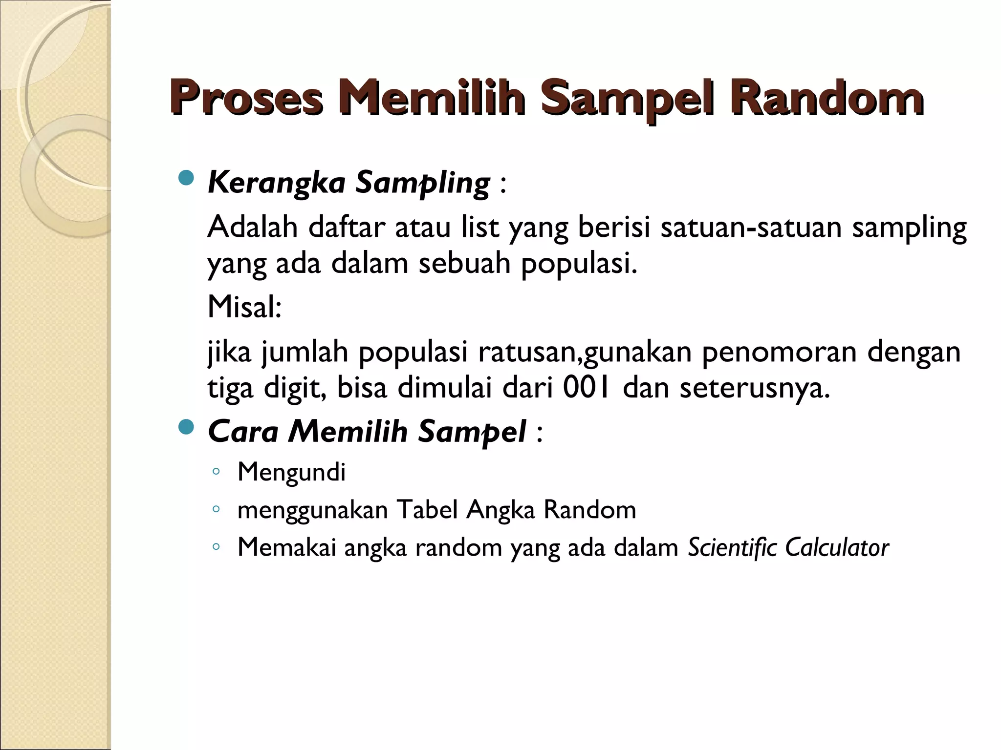 Teknik sampling | PPT