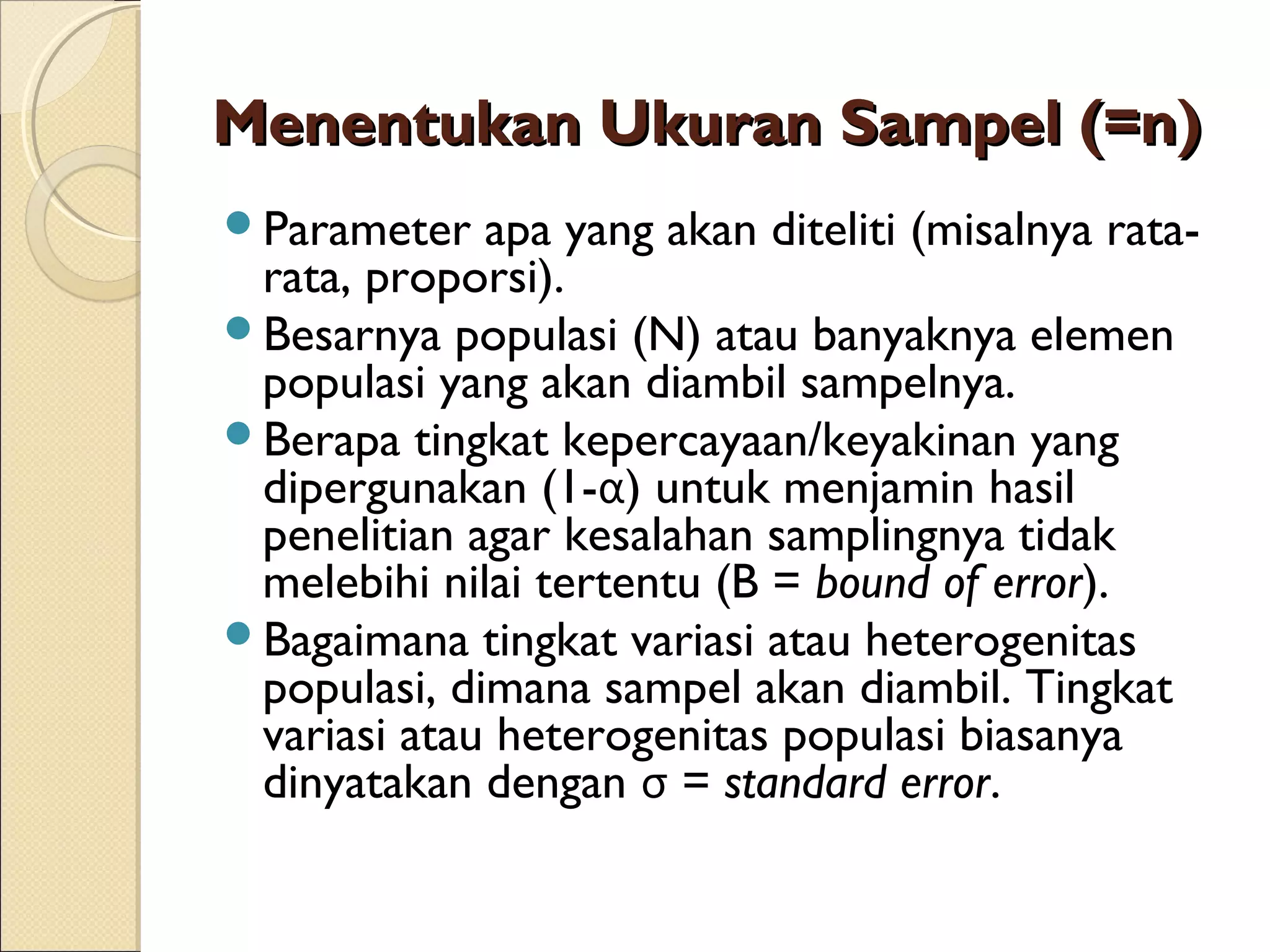 Teknik sampling | PPT
