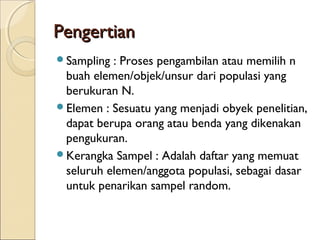 Teknik sampling | PPT