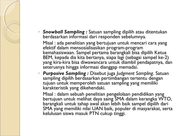 Teknik sampling | PPT